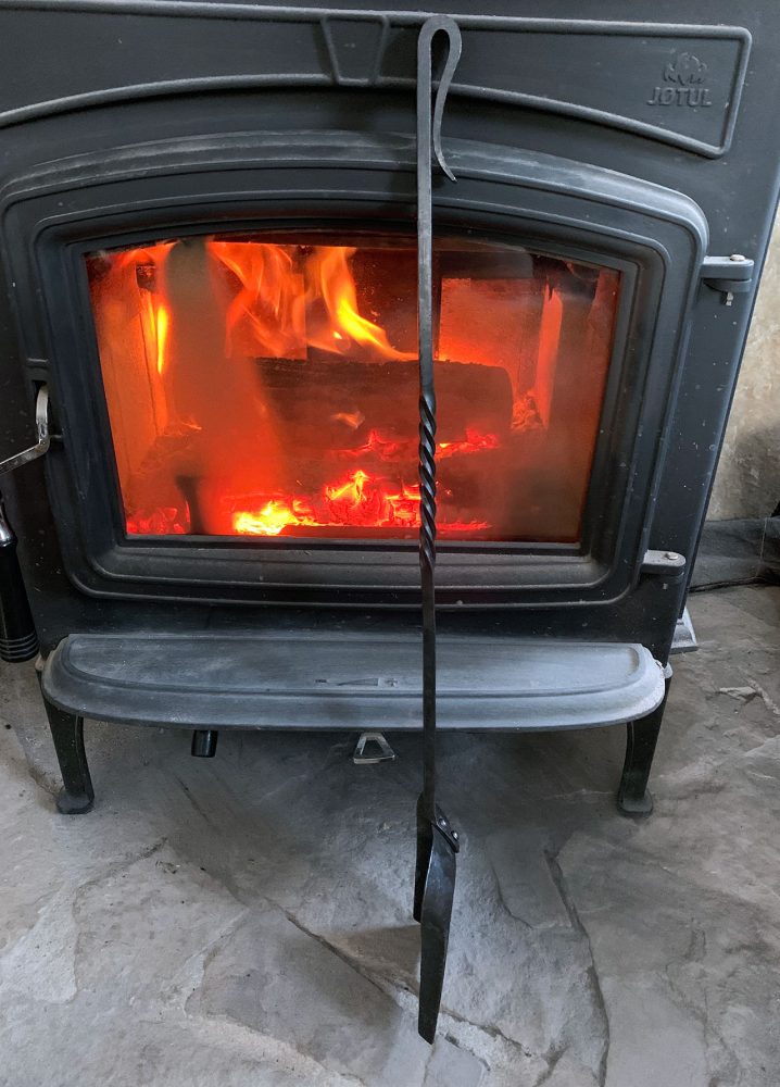 Blacksmith Forged Ash Shovel for Wood Stoves and Fireplaces