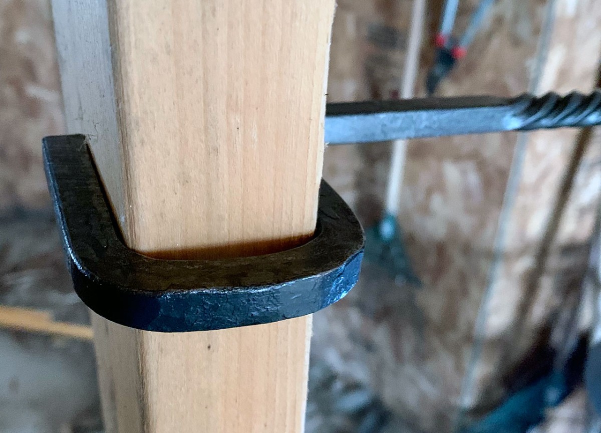 Hand-forged Tent Post Hanger/Hook for Easy Storage